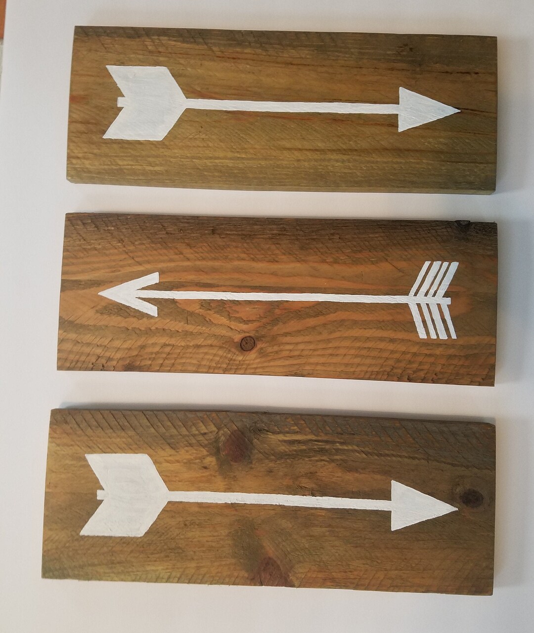 Set of 3 Rustic Arrow Signs - Etsy