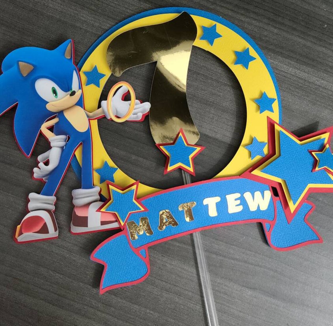 Cake Topper Sonic - Etsy España