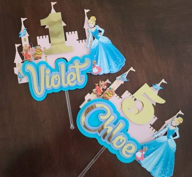 Cake Topper and Banner Cinderella - Etsy