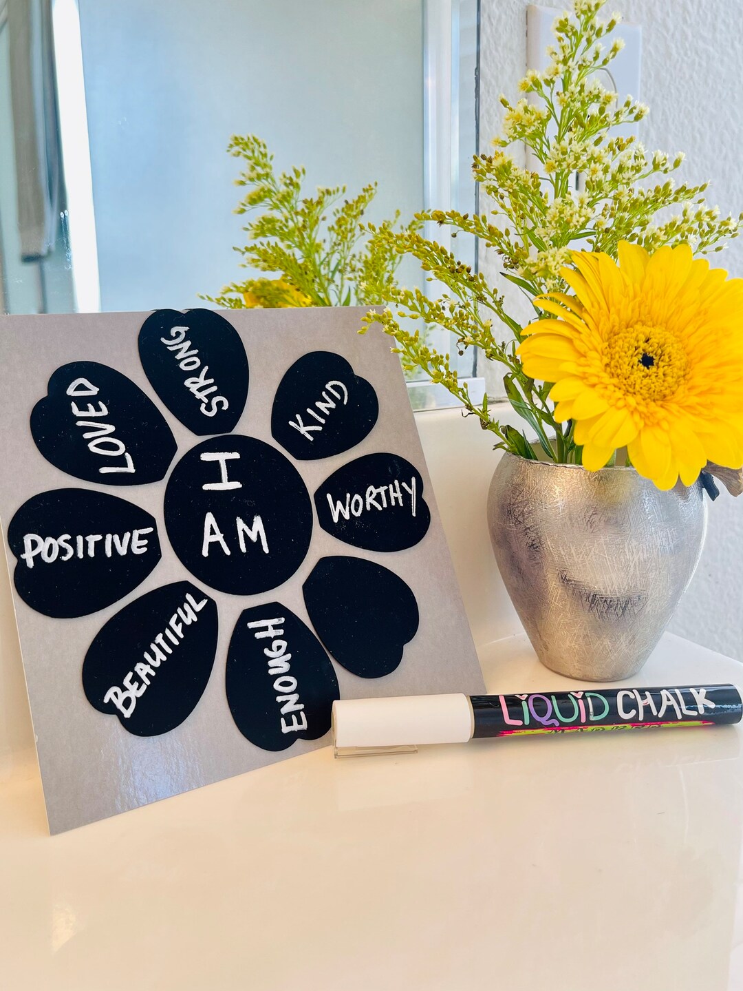 NEW Affirmation Flower Stickers, I Am Stickers, Write Your Own ...