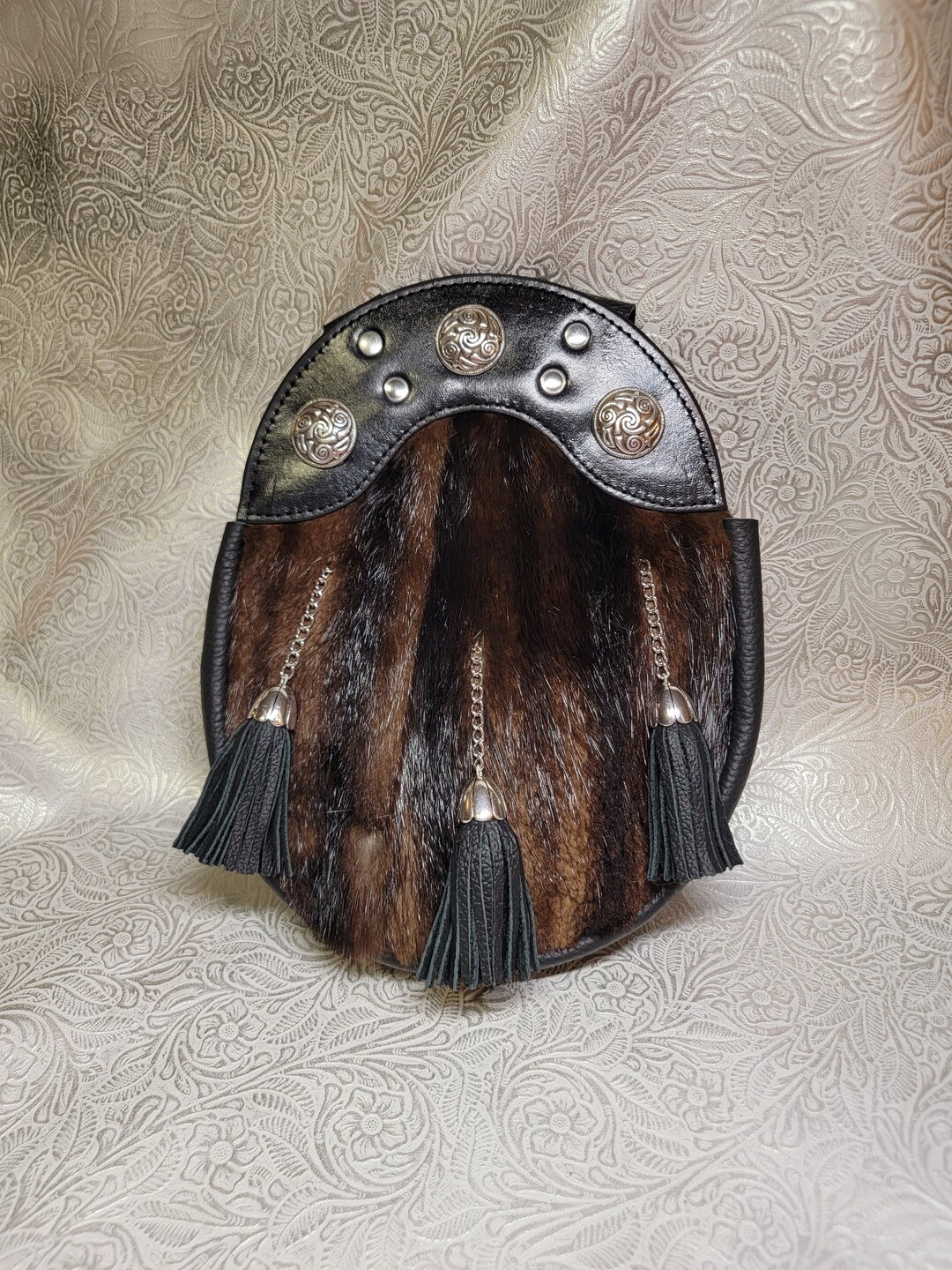 Dress Sporran, Mink Fur, With 3 Tassels - Etsy