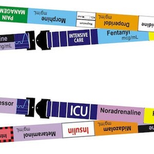 5 Pack Intensive Care Lanyards With Hospital Drug Label Safety Pull ...