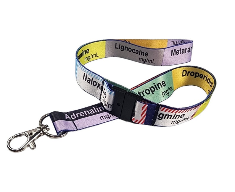 2 Pack Anaesthetic Lanyards Medical Drug Labels Critical Care - Etsy