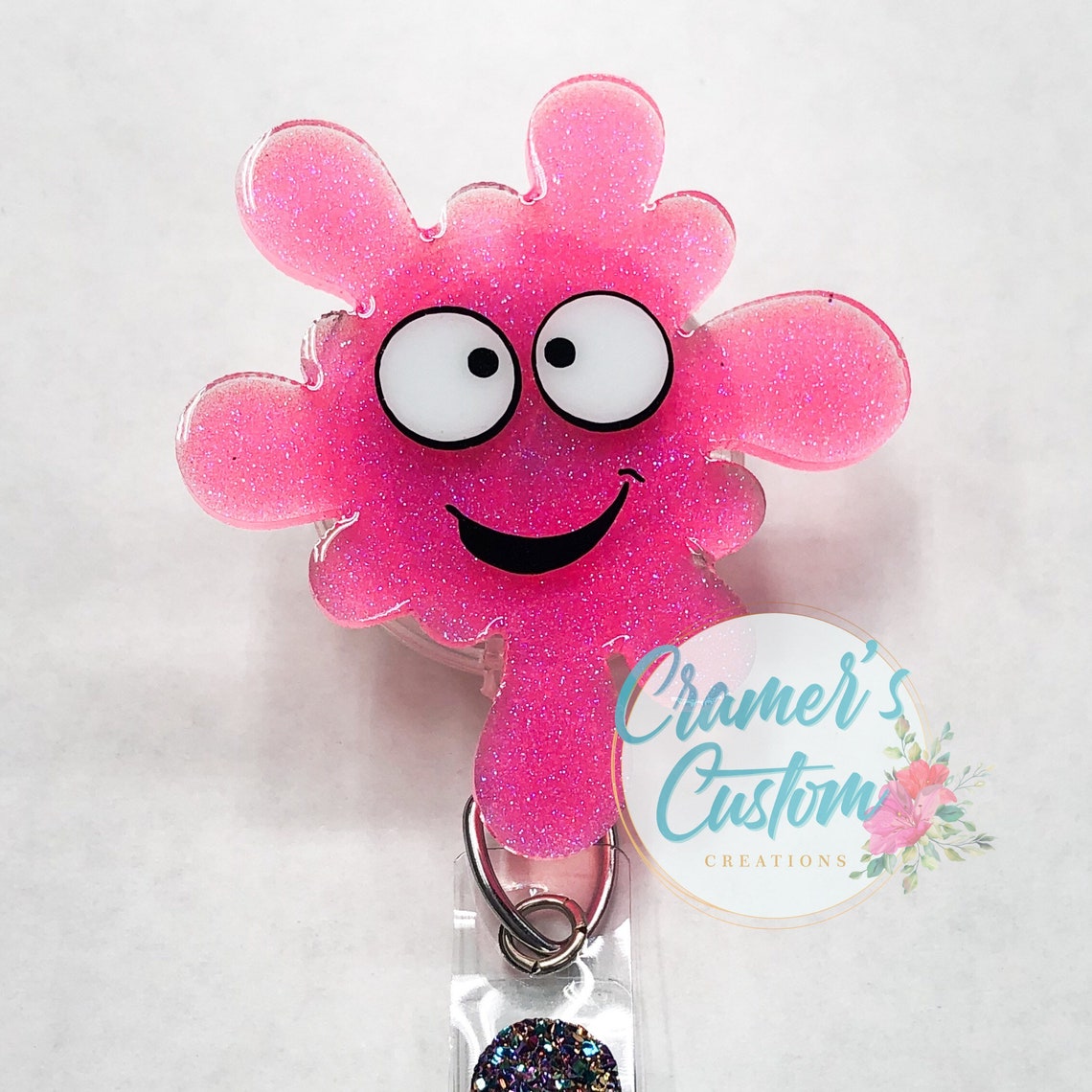 Glitter Germ Badge Reel - Lab Tech Badge Reel - Etsy