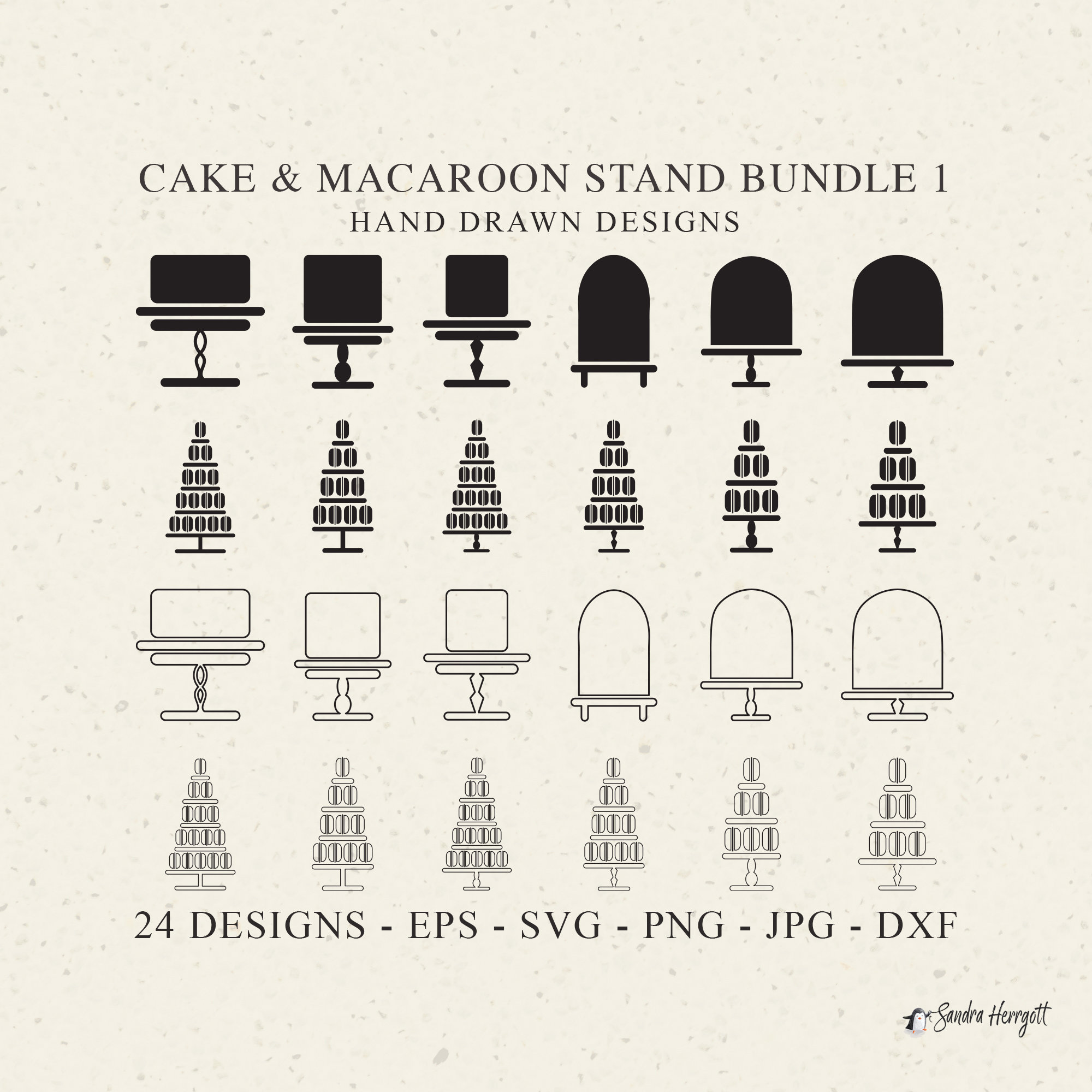 Cake & Macaroon Stand Plotter Files SVG DXF PNG Cake Tier - Etsy