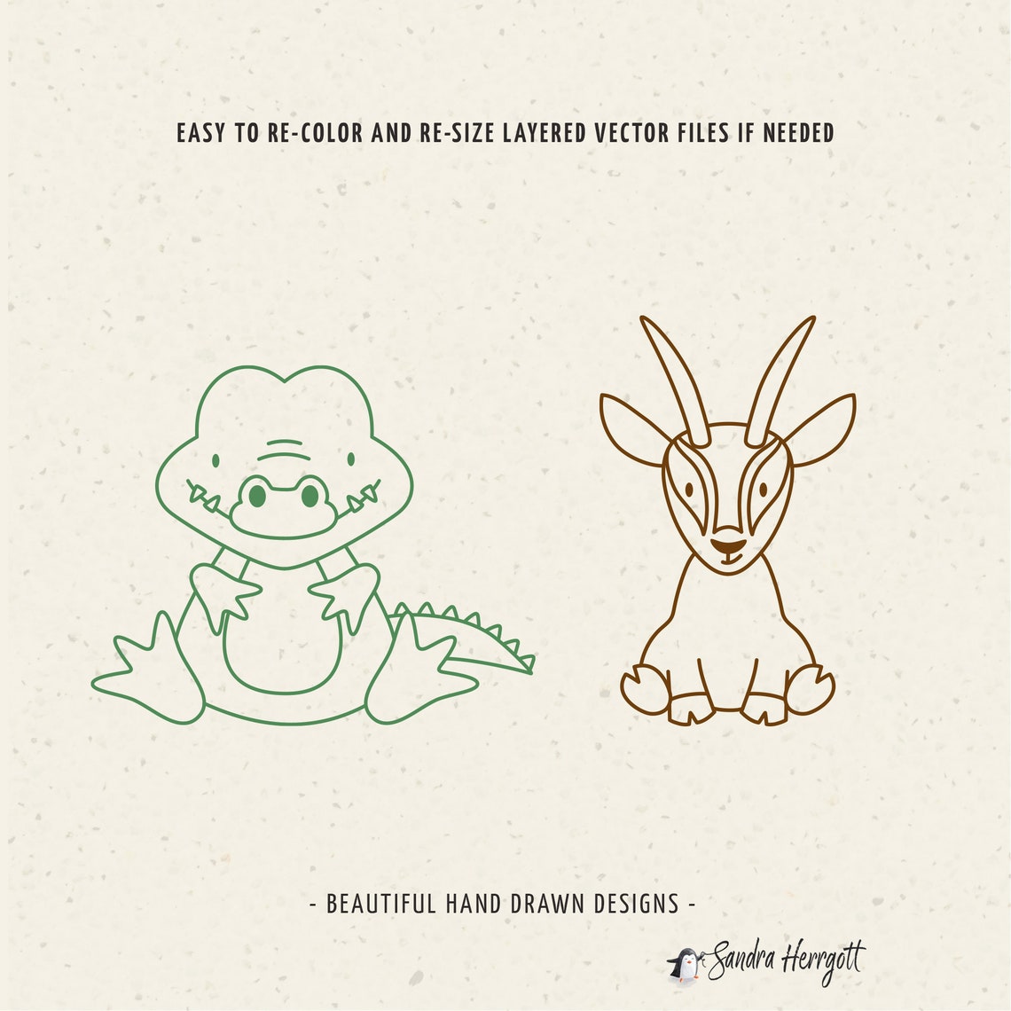 Jungle Animal Plotter File SVG DXF Png Eps Safari Set Cute - Etsy