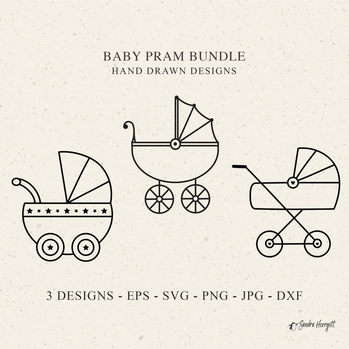 Pram Plotter File Svg Dxf Png Motherhood Cricut Baby Shower Silhouette ...