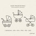 Pram Plotter File Svg Dxf Png Motherhood Cricut Baby Shower Silhouette ...