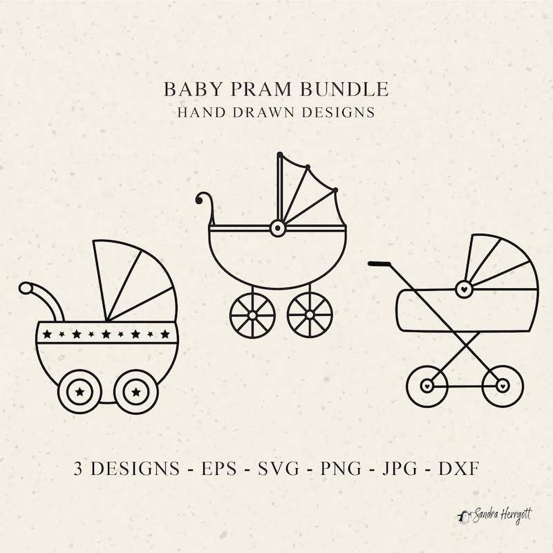 Pram Silhouette Cricut - Etsy