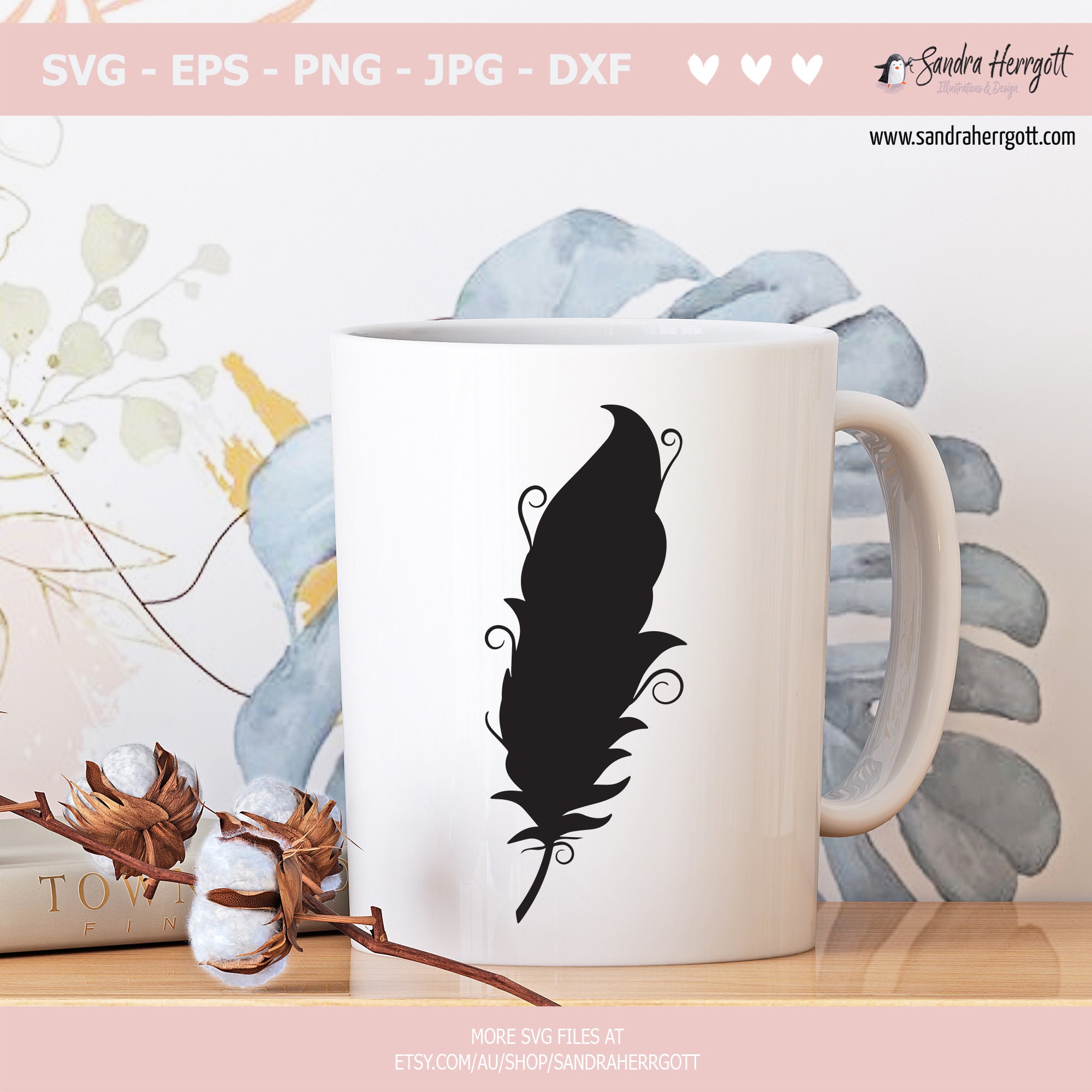 Feder Plotterdateien SVG DXF PNG Federn Cricut Brother Canvas - Etsy ...