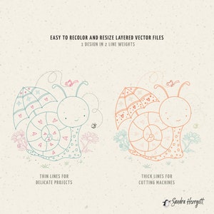 Snail Plotter File Svg Dxf Eps Png Jpg Pdf Baby Animal Cricut Daisy ...