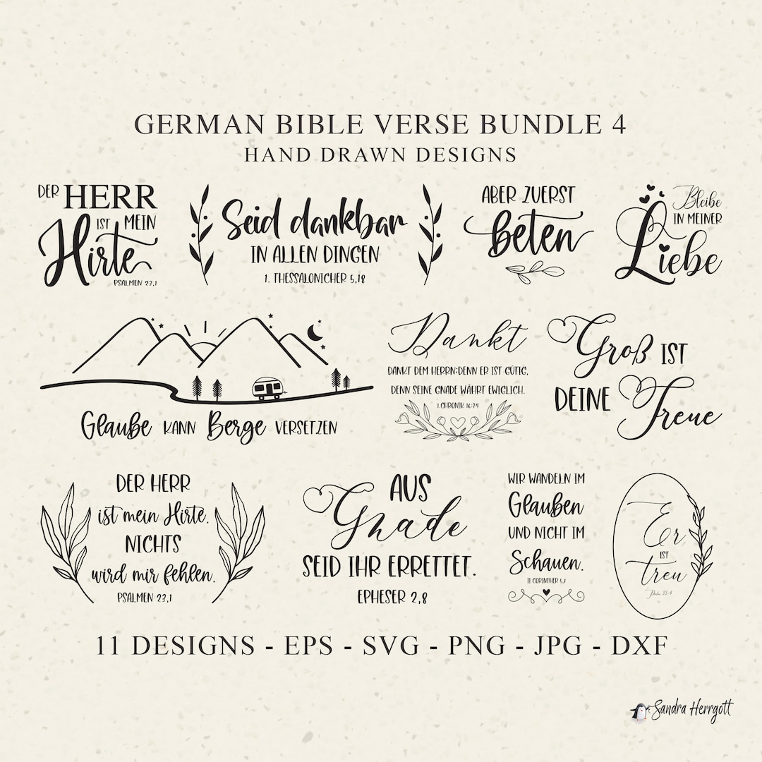 German Bible Verse Plotter File Svg Dxf Png Eps Jpg Faith Moves ...