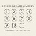 WREATH NUMBERS SVG - Laurel Wreath Svg, Wedding Wreath Svg, Wreath ...