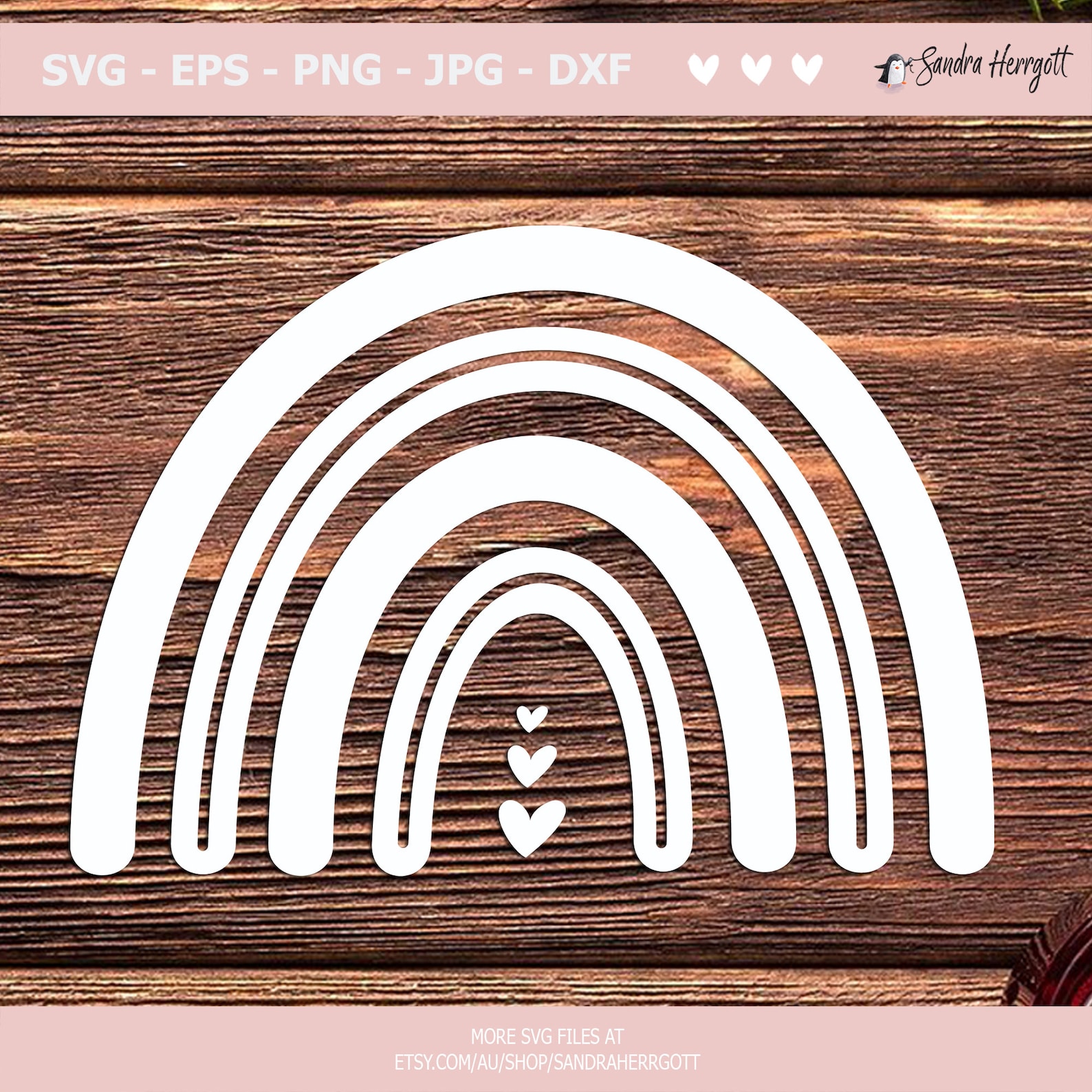 Boho Pastel Rainbow Plotter File Svg Dxf Png Jpg Eps Brown - Etsy