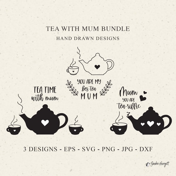 Tea Time Svg - Etsy