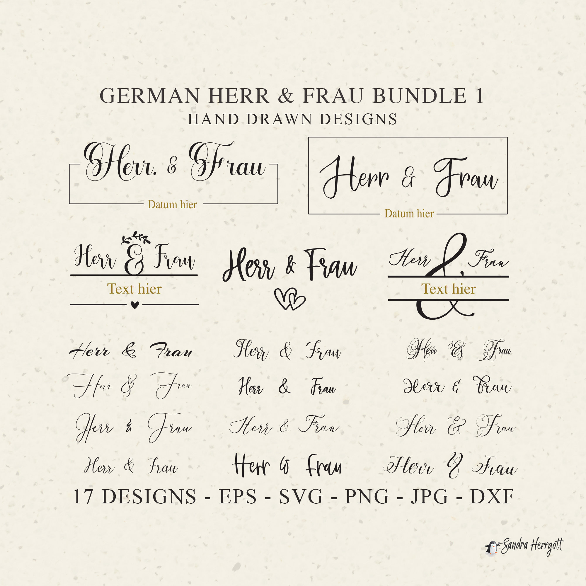 German Herr & Frau Plotter File Svg Dxf Eps Png Jpg Split | Etsy