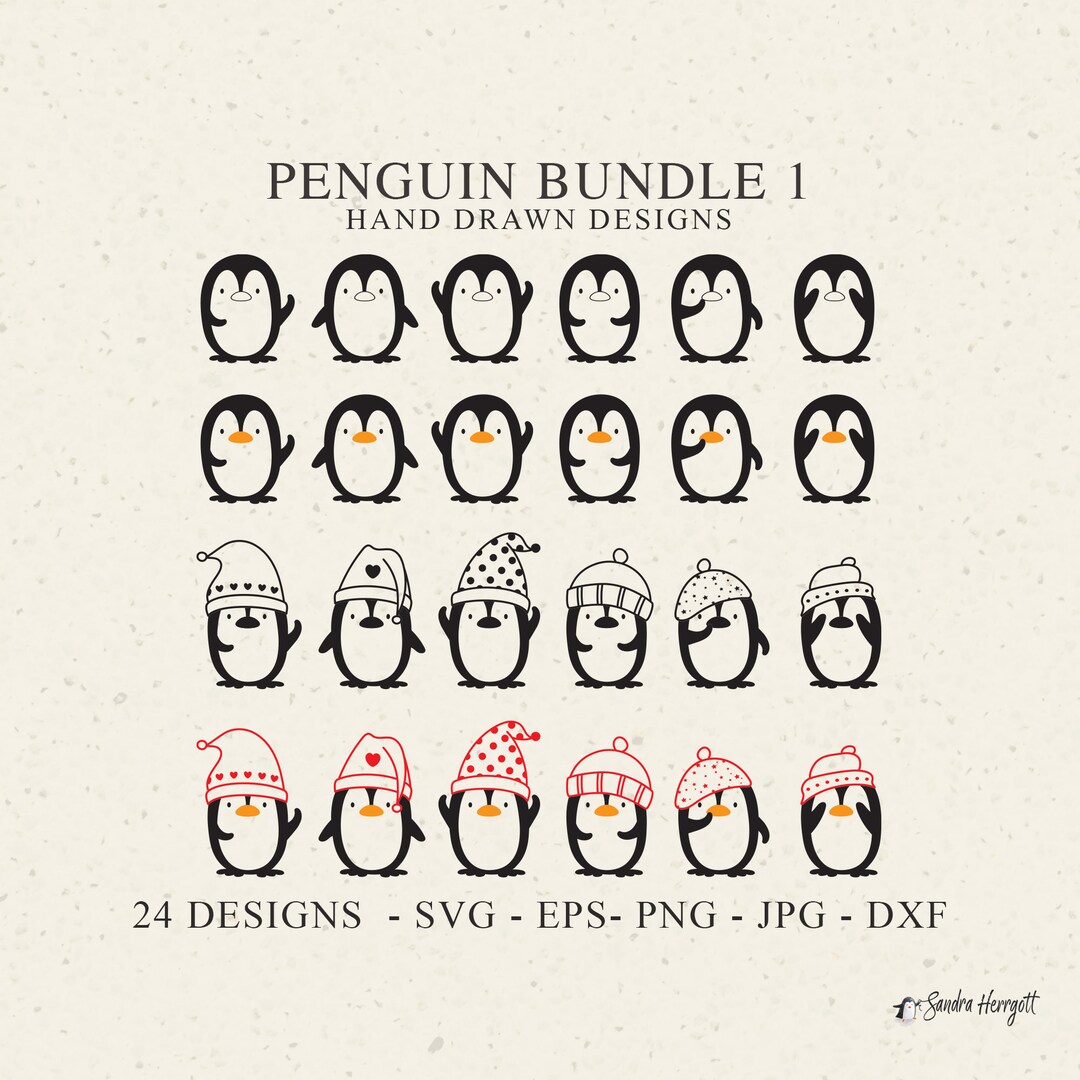 Pinguin Plotterdatei SVG Dxf Png Eps Jpg Winter Cricut Baby Tier Clipart süße Silhouette ...