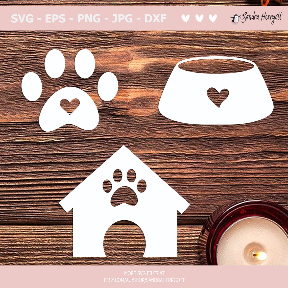 Cute Dog Lover Icon Plotter File Svg Dxf Png Eps Jpg Puppy Paw | Etsy