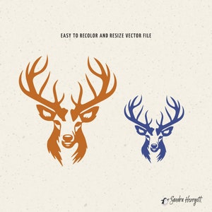 Buck Plotter File Svg Dxf Png Pdf Forest Animal Cricut Male Deer ...