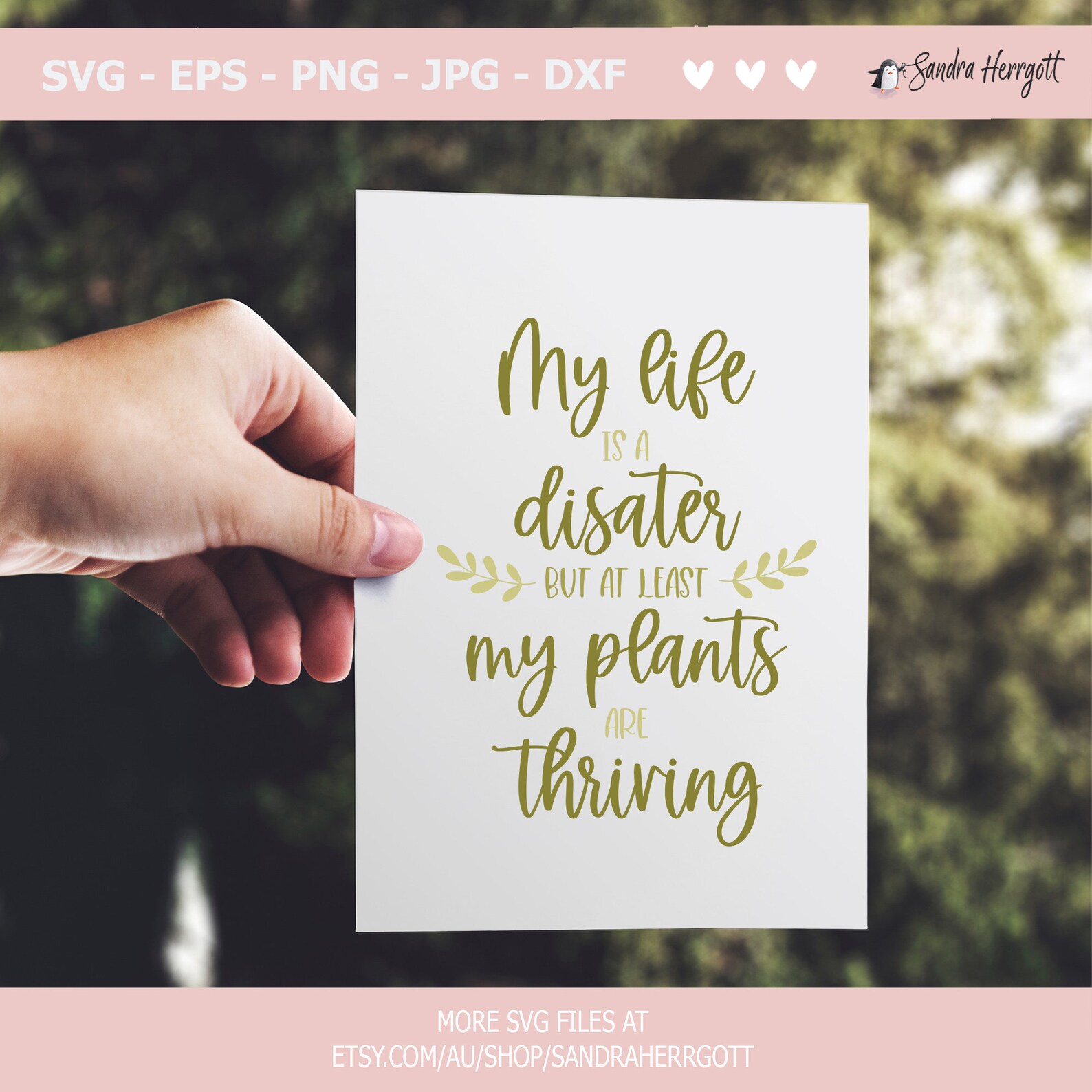 Plant Plotter File Svg Bundle Dxf Png Jpg Let Love Grow - Etsy