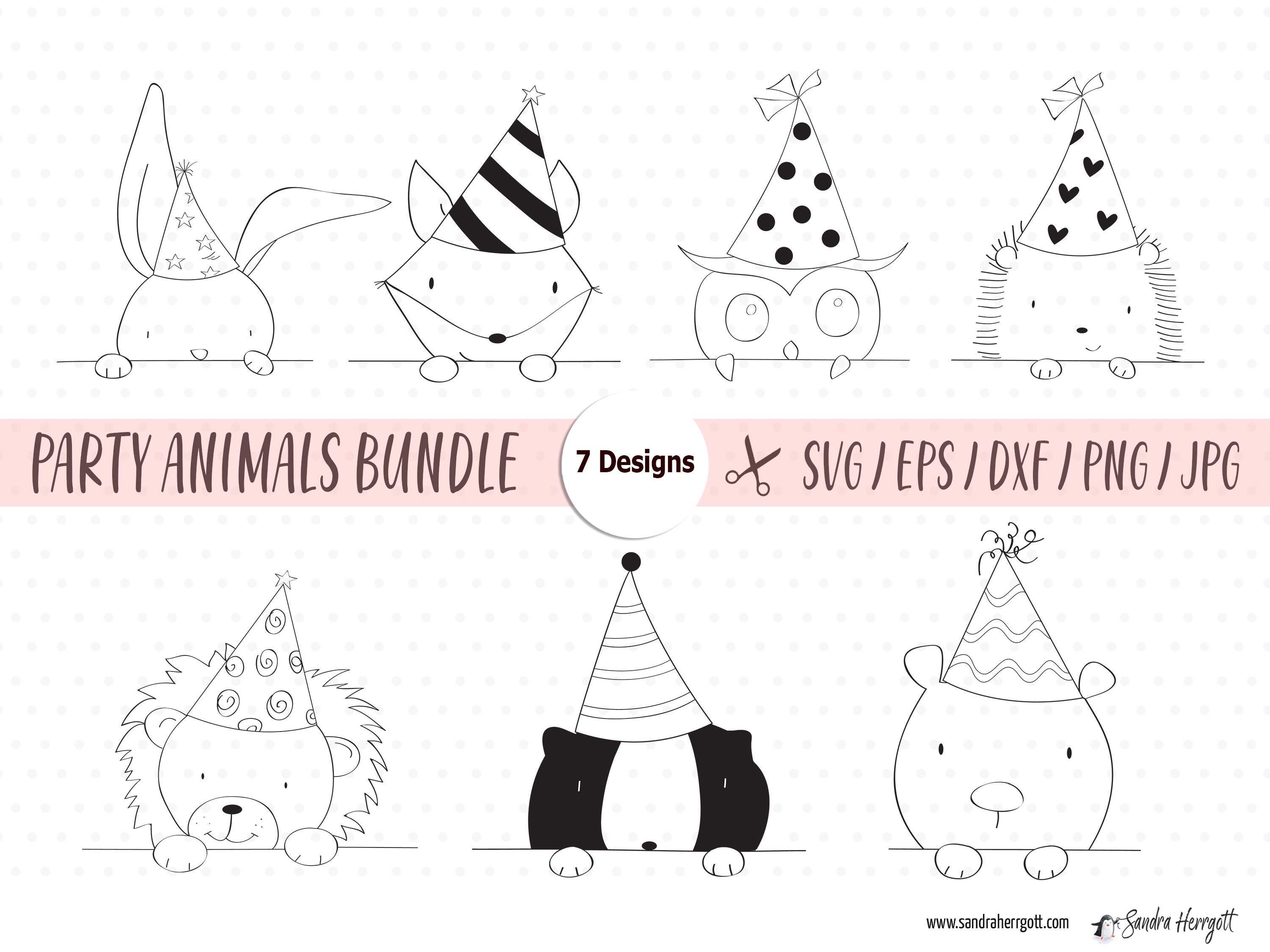 Forest Party Animal Svg Cut File Animals Cutting File Fox | Etsy