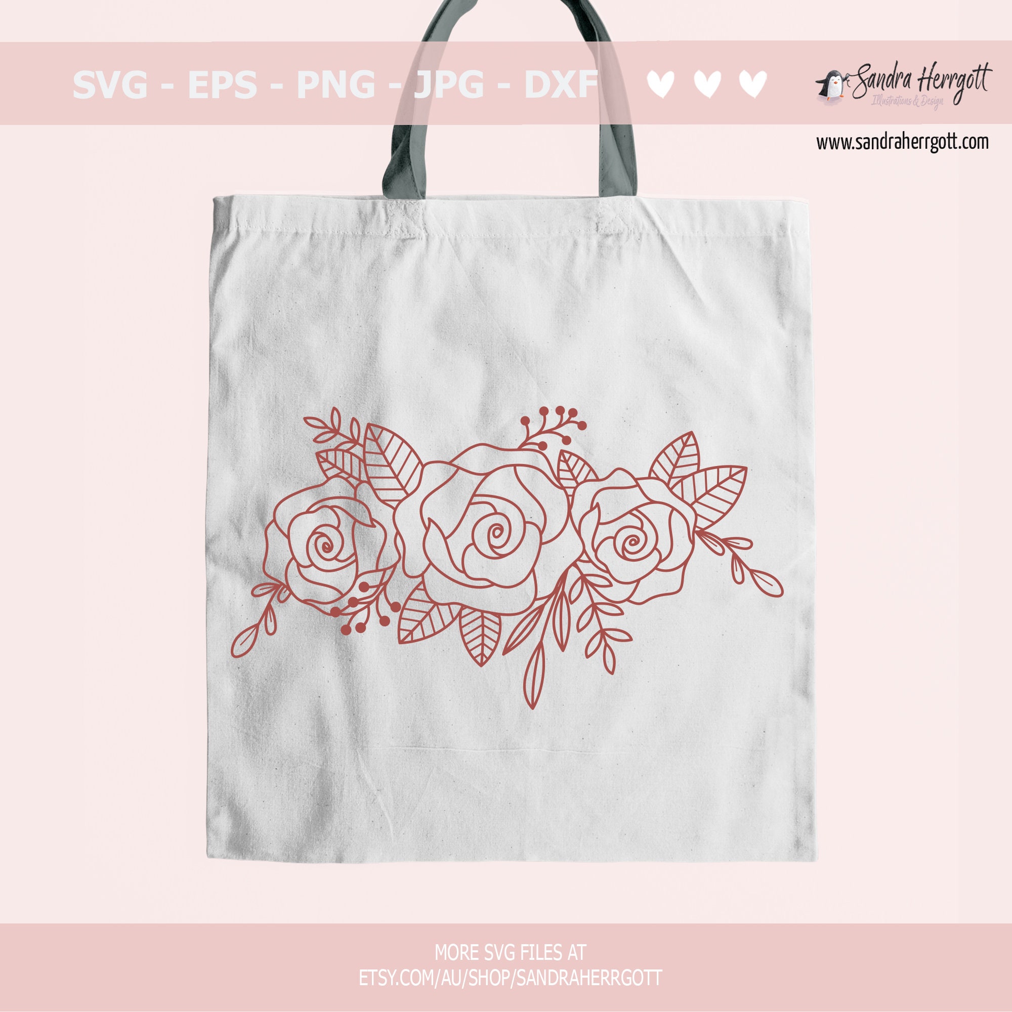 Rose Border Svg Bundle, Floral Wreath Svg, Flower Divider Svg, Wedding ...