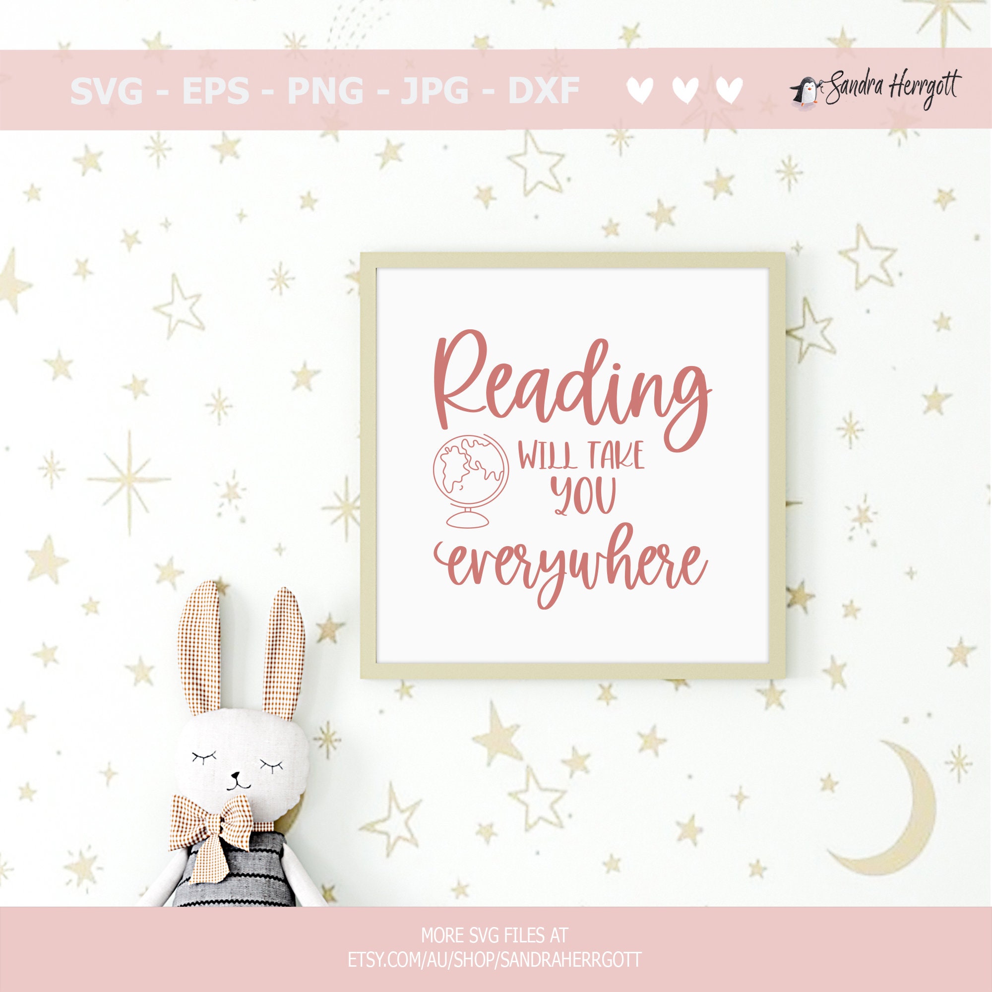 Reading Lover Plotter File SVG DXF PNG Book Cricut Silhouette Download ...