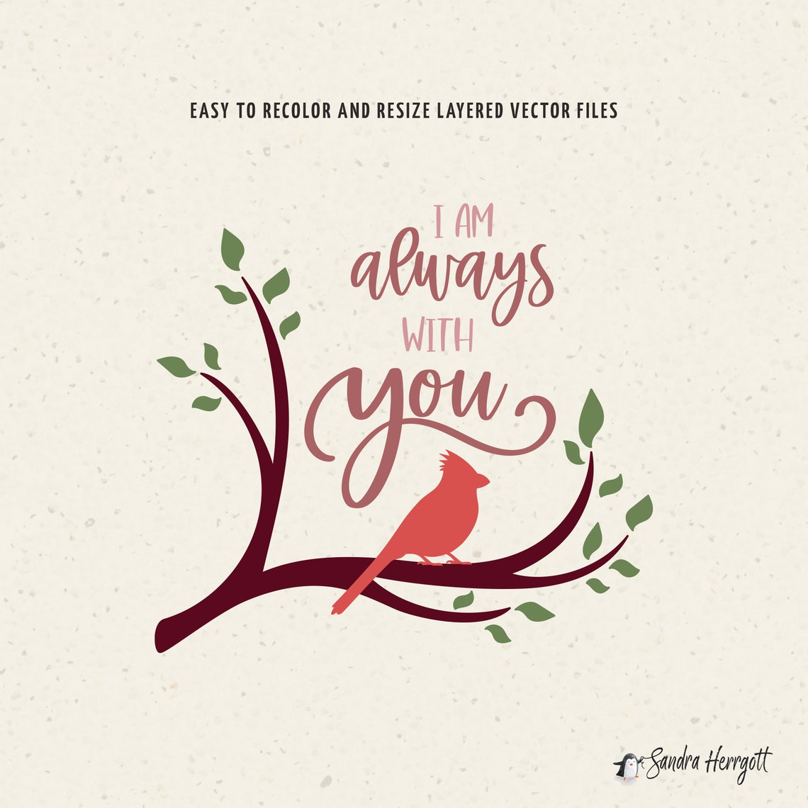 I Am Always With You Plotter File Svg Dxf Png Jpg Eps Bird - Etsy