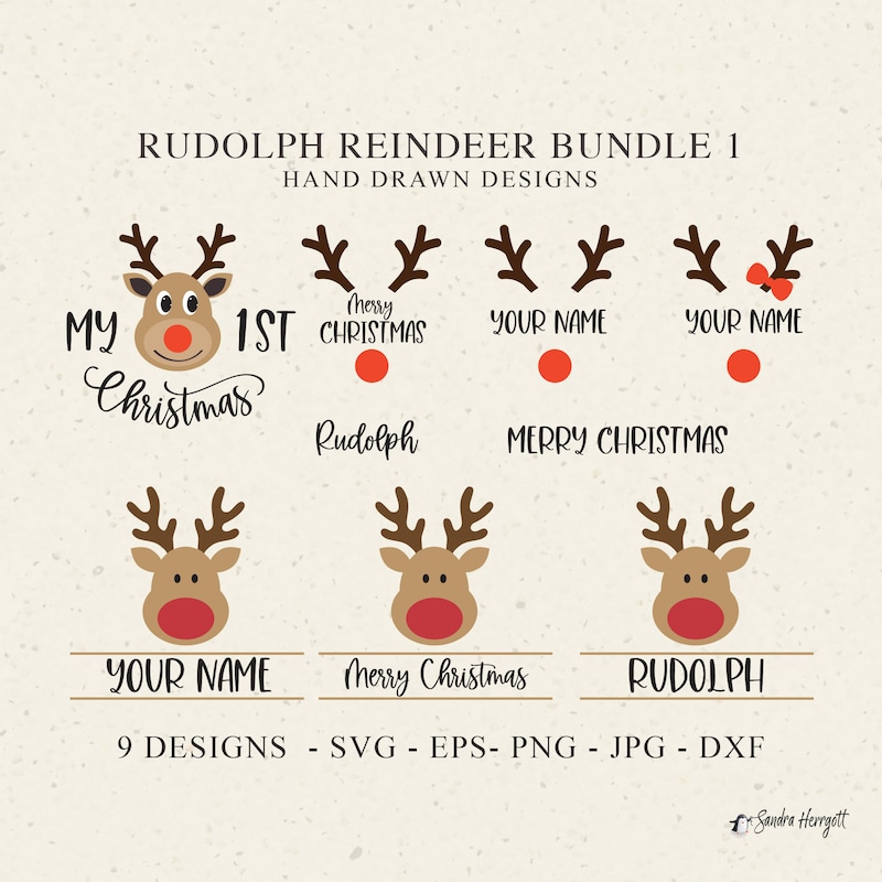 Reindeer Svg - Etsy