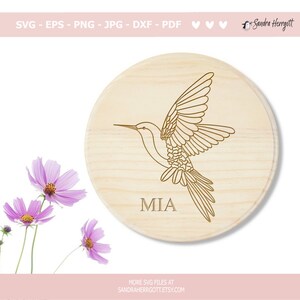 Hummingbird Plotter File Svg Dxf Png Eps Jpg Pdf Cute Bird Cricut Sweet ...