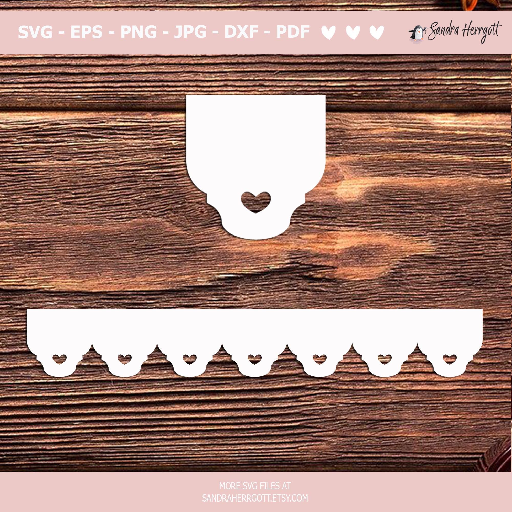 Lace Border Plotter File Svg Dxf Png Eps Jpg Elegant Cricut Seamless ...