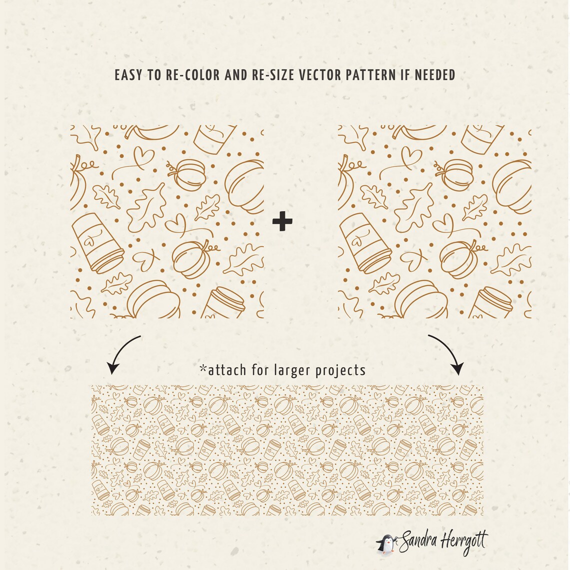 Autumn Seamless Pattern Svg Dxf Png Eps Jpg Fall Cricut Oak - Etsy