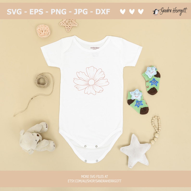 Cosmos Blossom Plotter File Svg Dxf Png Floral Cricut Flower - Etsy