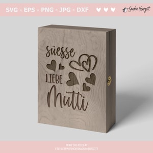 Mutti Plotterdatei SVG DXF Eps Png Jpg Ich liebe meine Mutti Cricut Mama Silhouette Umarmung ...
