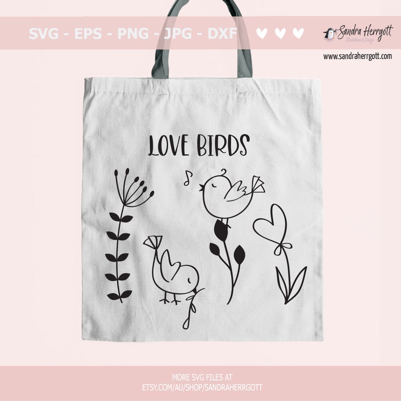 Little Bird Plotter File SVG DXF PNG Flower Tree Heart Spring - Etsy