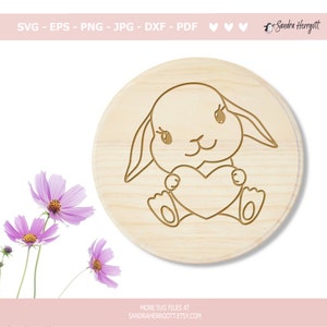 Cute Bunny Sitting Plotter File Svg Dxf Eps Png Jpg Pdf Baby Animal ...
