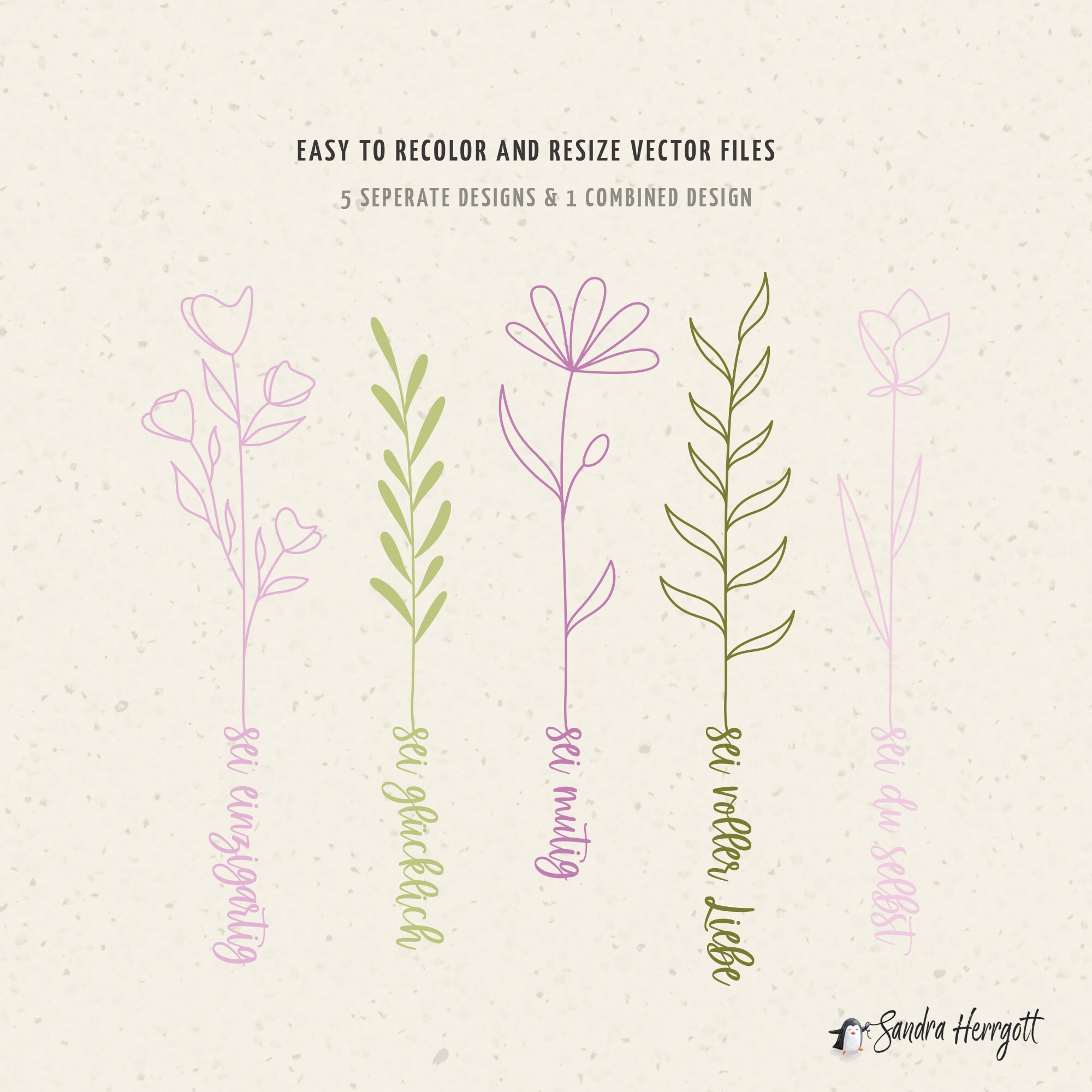 GERMAN Sei Wildflowers Plotter File Svg Dxf Png Jpg Pdf Floral - Etsy ...