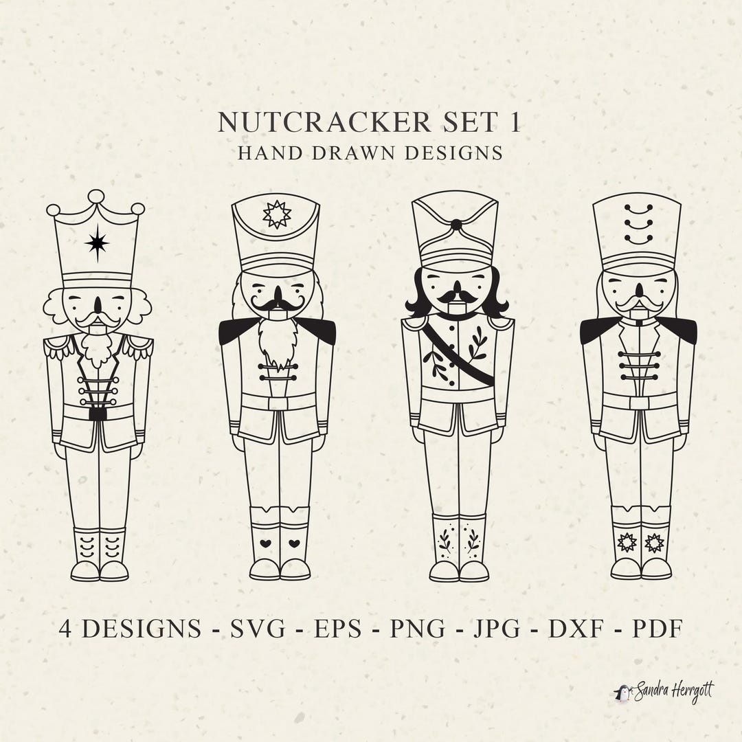 German Nutcracker Plotter File Svg Dxf Png Pdf Jpg Christmas Cricut ...