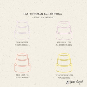 Layered Cake Plotter File Svg Dxf Png Jpg Eps Pdf 2 3 4 5 6 Tier ...