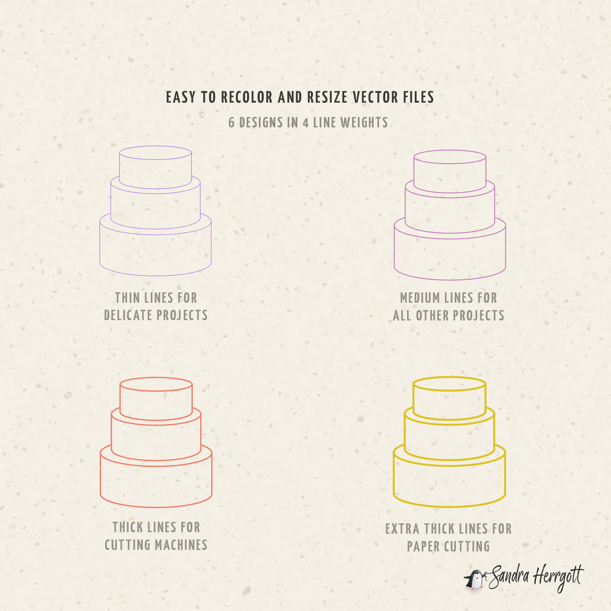 Layered Cake Plotter File Svg Dxf Png Jpg Eps Pdf 2 3 4 5 6 Tier ...