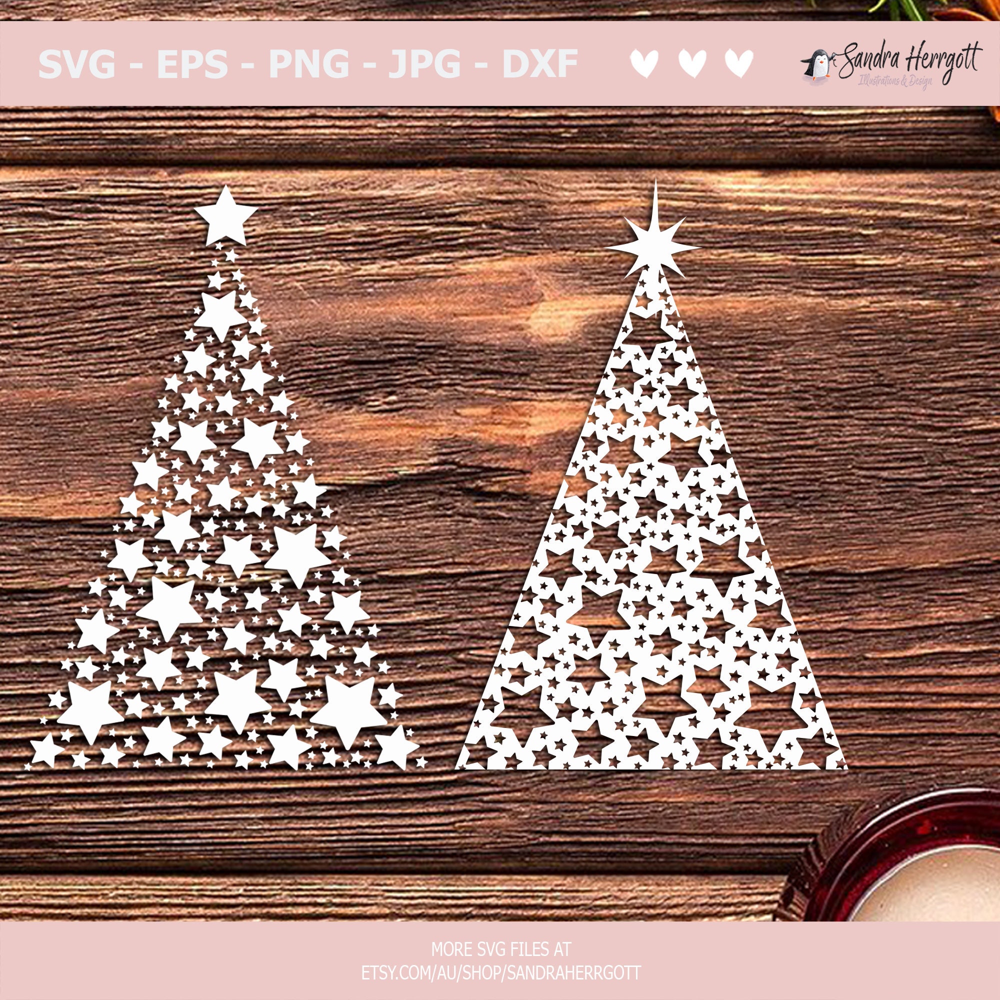 Weihnachtsbaum Plotterdatei SVG DXF PNG Stern Cricut Brother | Etsy