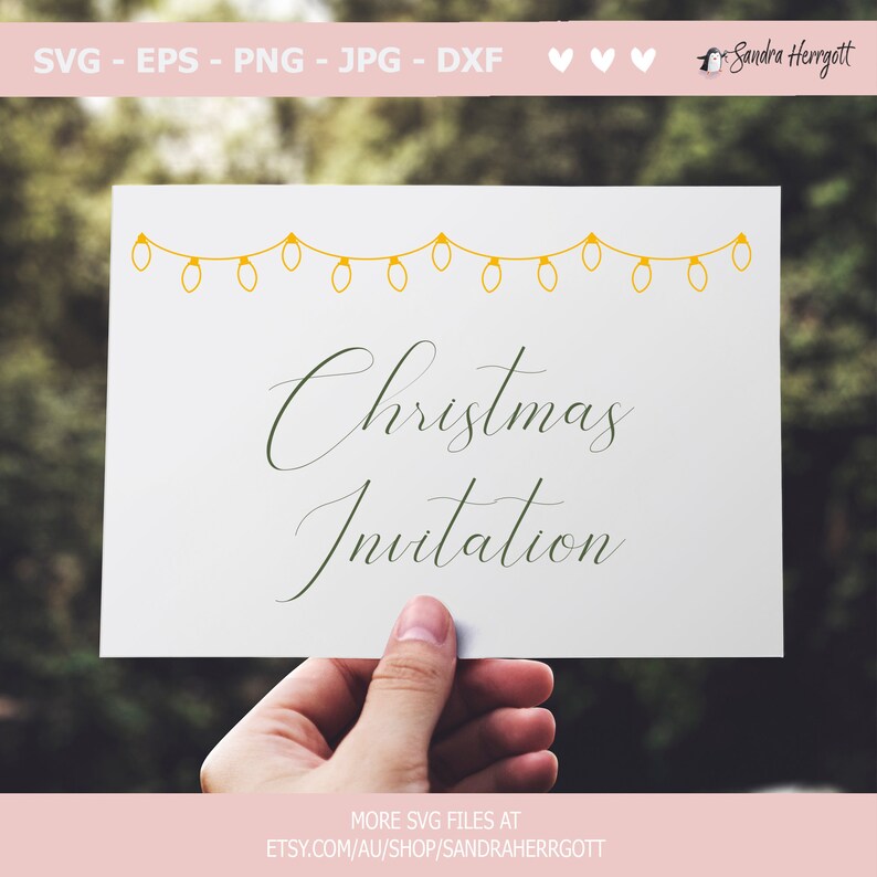 Christmas Lights Plotter File Svg Dxf Png Jpg Eps Festive Holiday Fairy ...