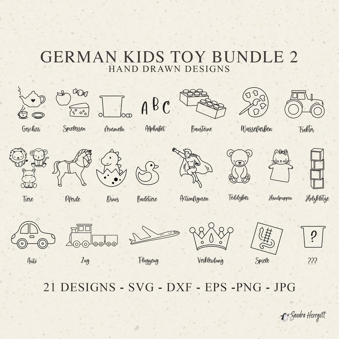 Plotterdatei Deutsch Spielzeug Plotterdatei Plotterdatei Dxf Png Eps Jpg Tier Cricut Traktor ...