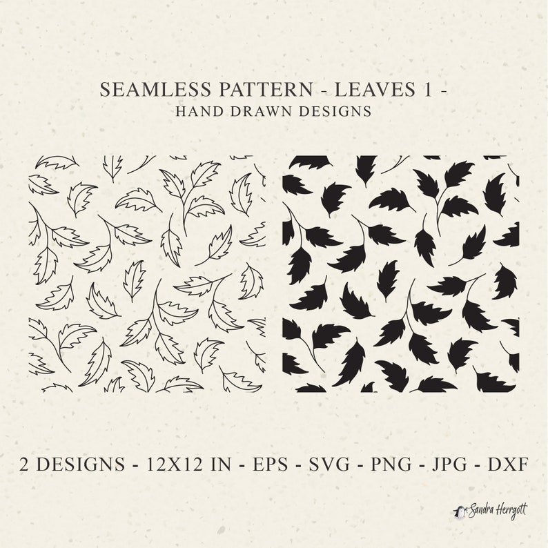 Fall Leaf Pattern Svg Dxf Png Eps Jpg Fall Cricut Autumn - Etsy