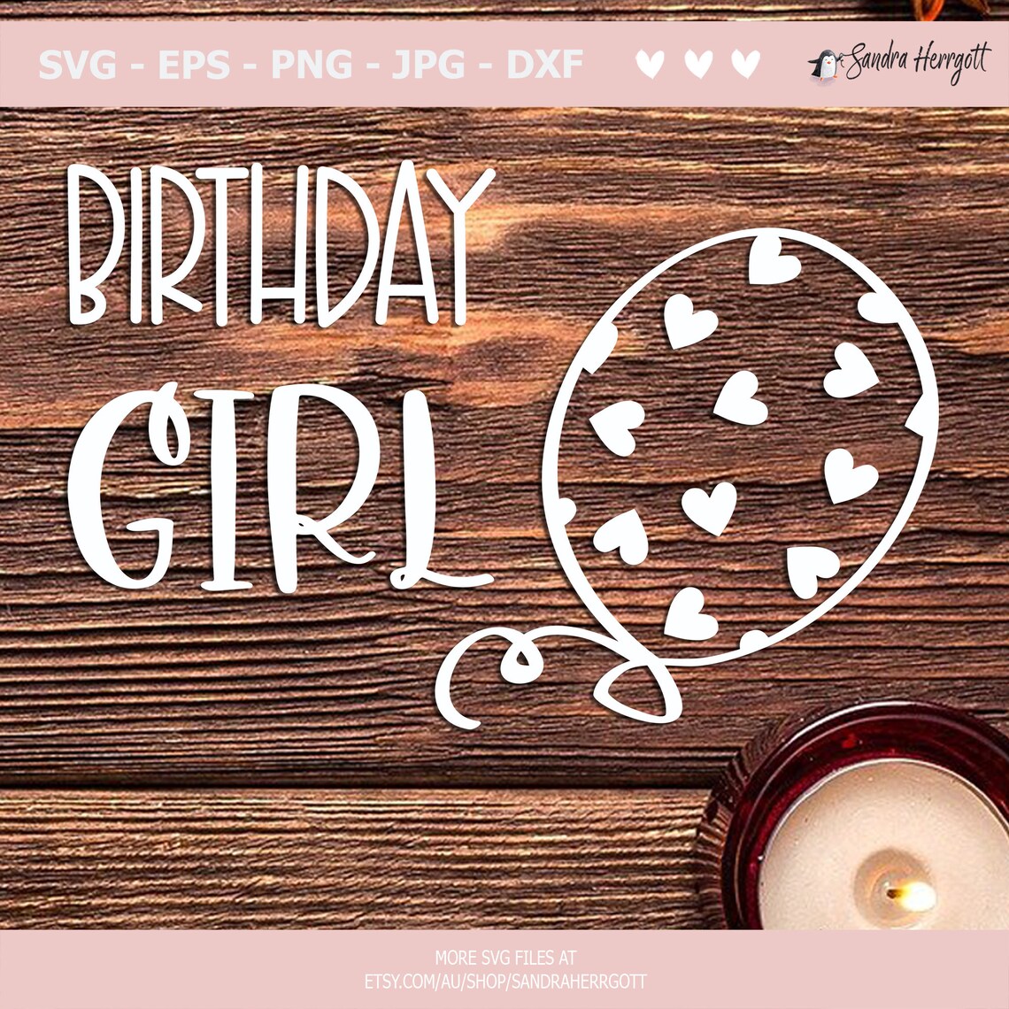 Birthday Plotter File SVG DXF PNG Gift Cake Balloon Banner - Etsy