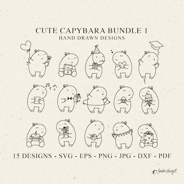 Laser Cut File Capybara - Etsy