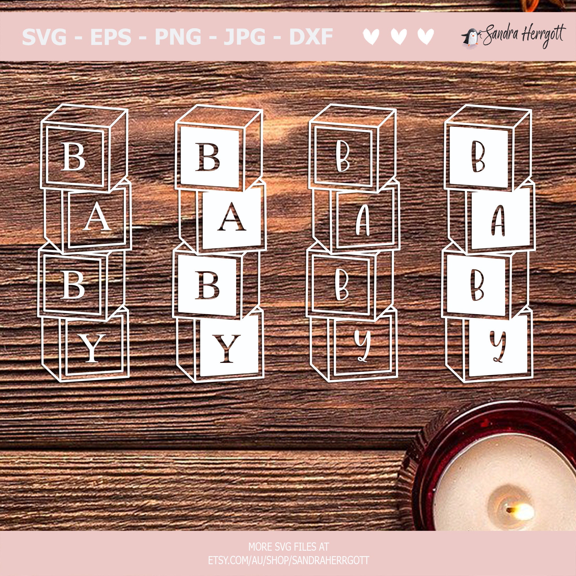 Baby Block Plotter File Svg Dxf Png Toy Cricut Silhouette Kids - Etsy