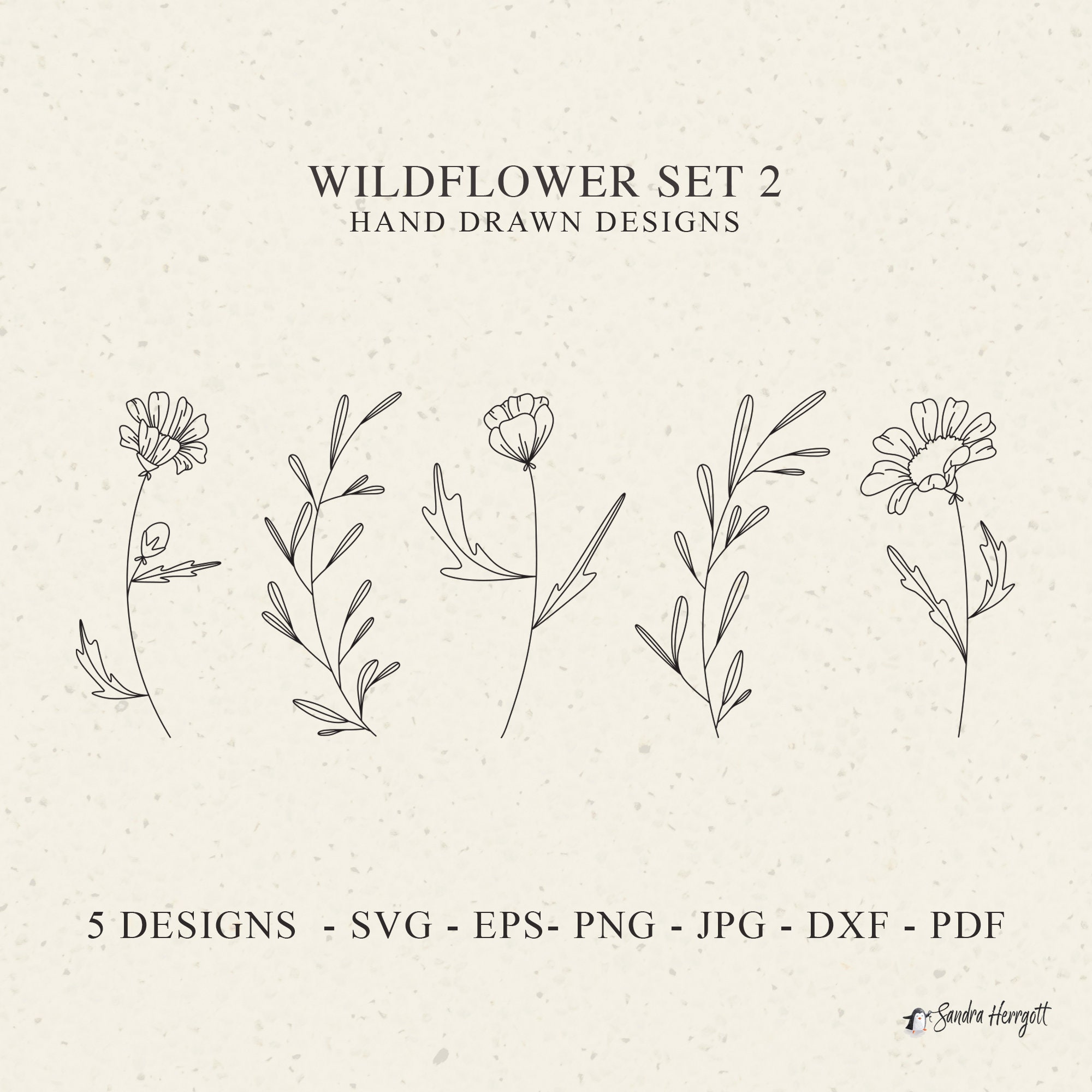 Wildblumen Plotterdatei Svg Dxf Eps Png pdf jpg Floral Cricut - Etsy.de