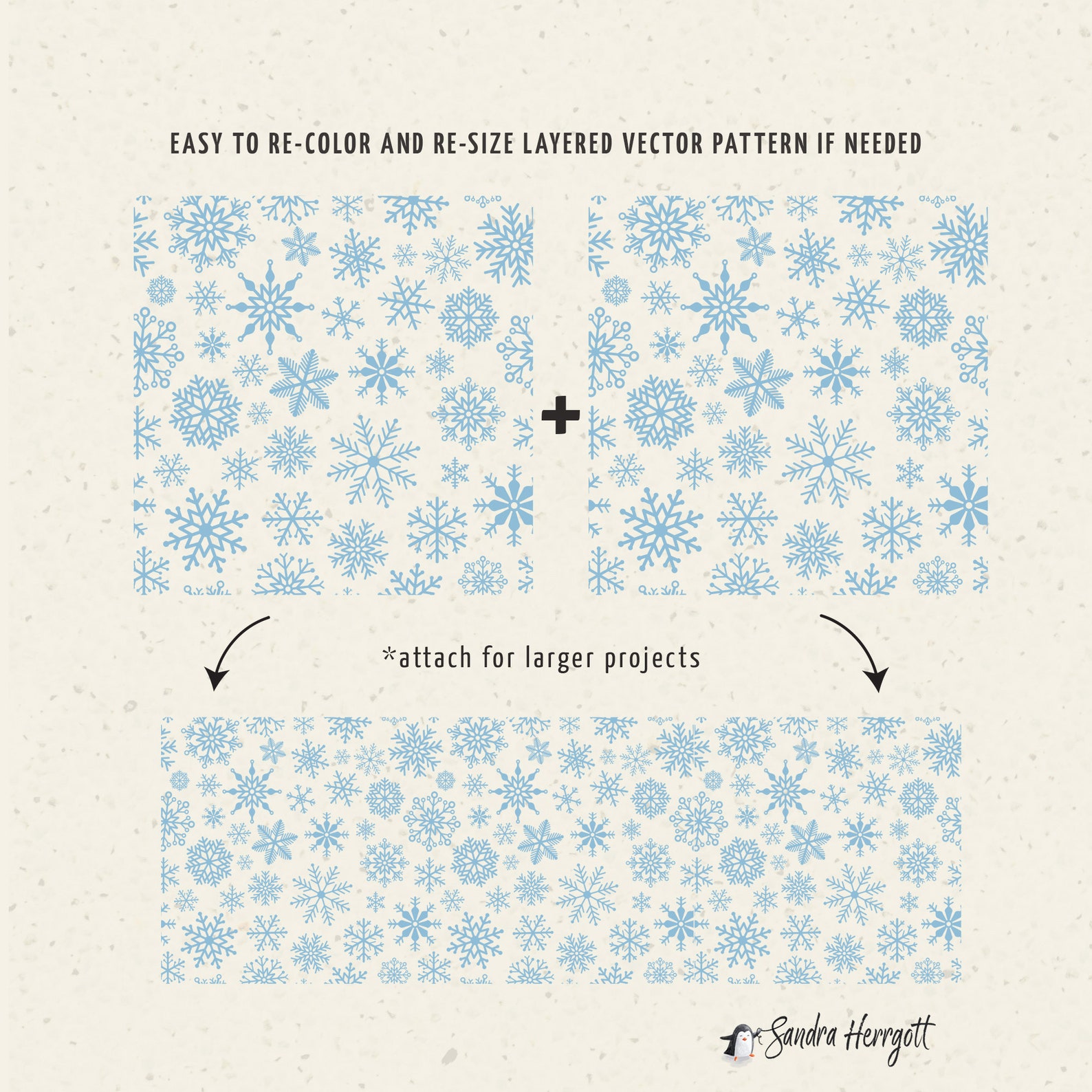 Snowflake Seamless Pattern SVG Plotter File Dxf Png Eps Jpg - Etsy