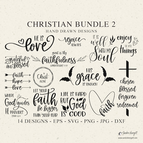 Christian Svg Bundle Scripture Svg Set Bible Verse Clipart - Etsy